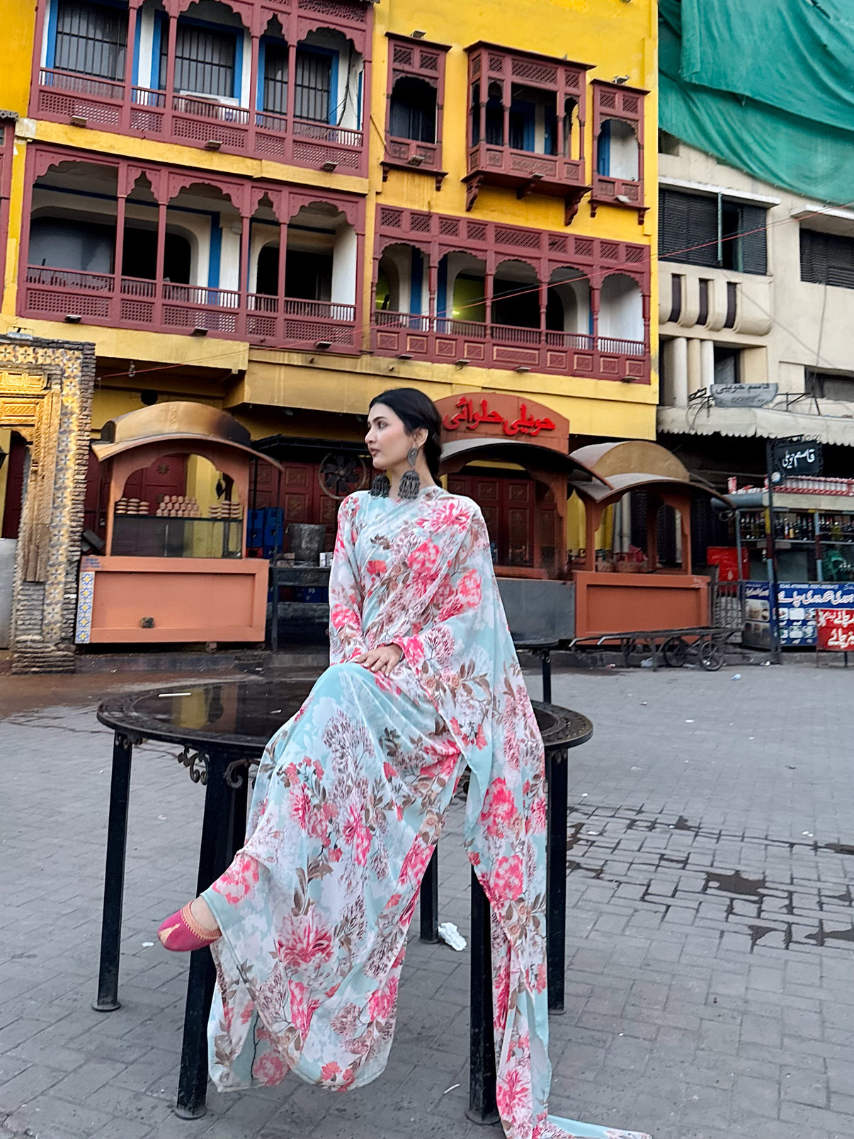 Blue Maxi Saree – Rain Closet